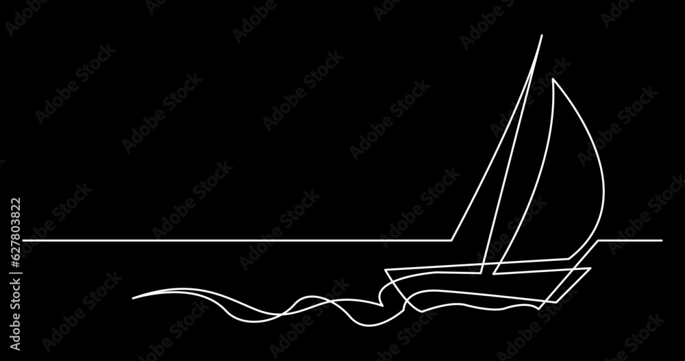 continuous line drawing vector illustration with FULLY EDITABLE STROKE ...