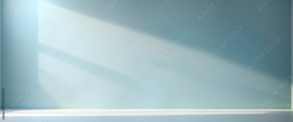 Minimal abstract light blue background for product presentation. Shadow ...