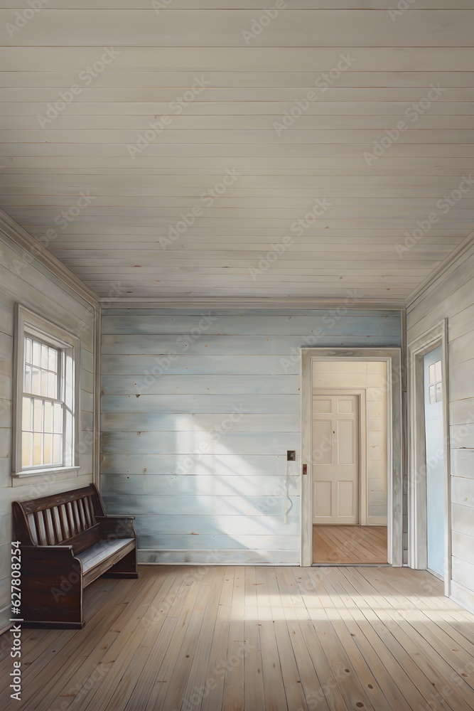 An Softly Colored Abandoned Farm House with Shiplap Walls Perfect for a ...