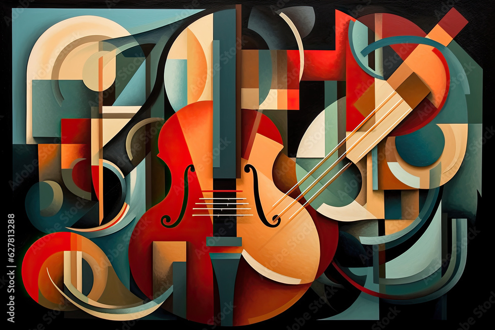 Geometric Forms and Musical Instruments Combined Created with ...
