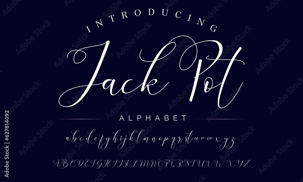 Jack Pot Signature Font Calligraphy Logotype Script Brush Font Type ...