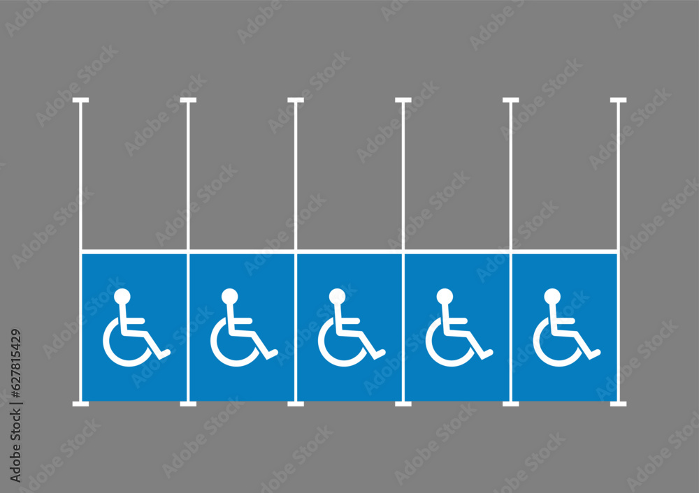 Handicapped Parking Area. Disabled Parking Space. Wheelchair Parking ...