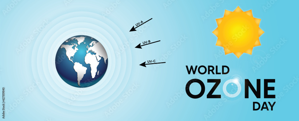 world ozone day poster for awareness stop pollution save ozone layer ...