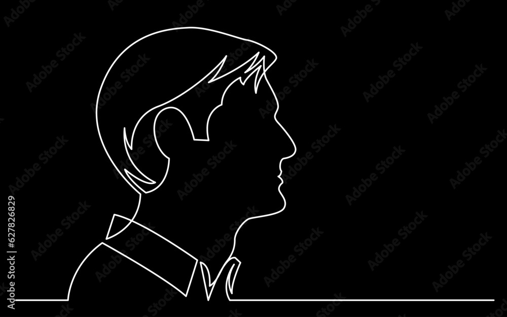 continuous line drawing vector illustration with FULLY EDITABLE STROKE ...