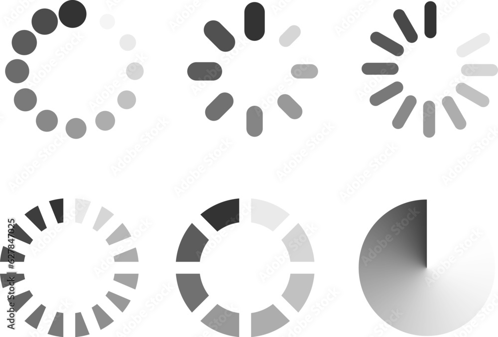 Loading Line Vector Collection - Load Symbols, Load Vector Icon ...