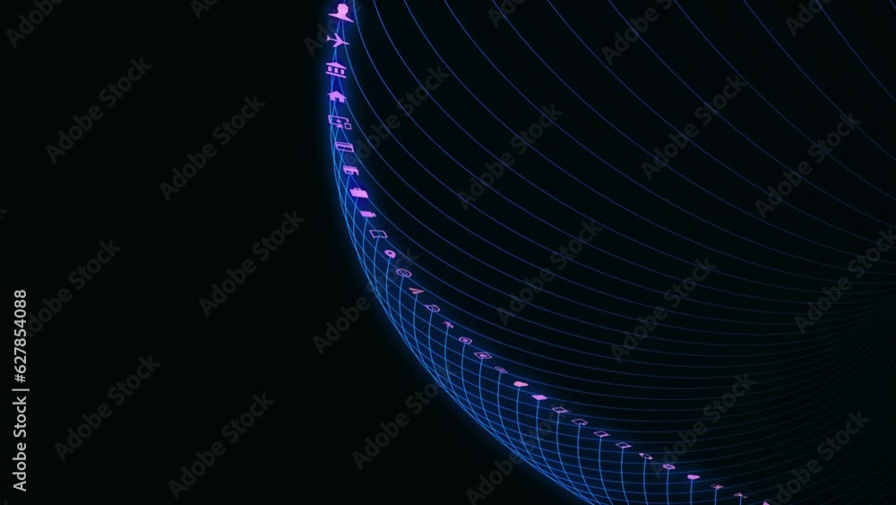 3D animation of particulars in magnificent motion creating amorphous ...