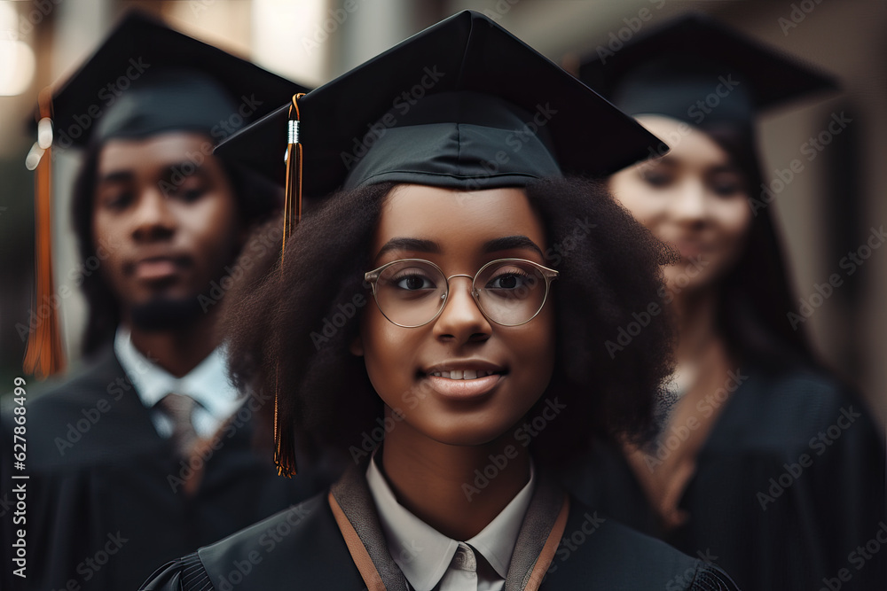 We worked hard to get here. Shot of a group of university students on ...