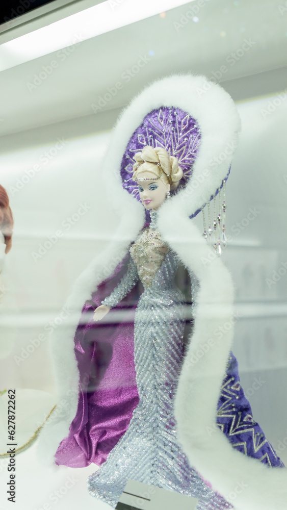 Barbie Expo display at downtown mall Les Cours Mont Royal, fashion ...