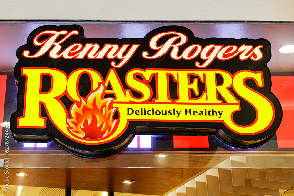 Kenny Rogers Roasters restaurant in shopping mall in Metro Manila Stock ...