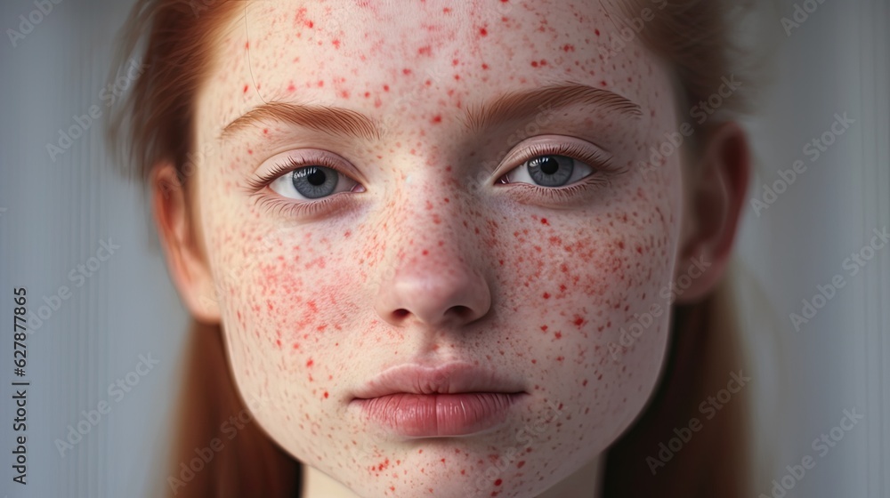 Sensitive Skin: Young Woman Suffering from Dermatological Problem of ...