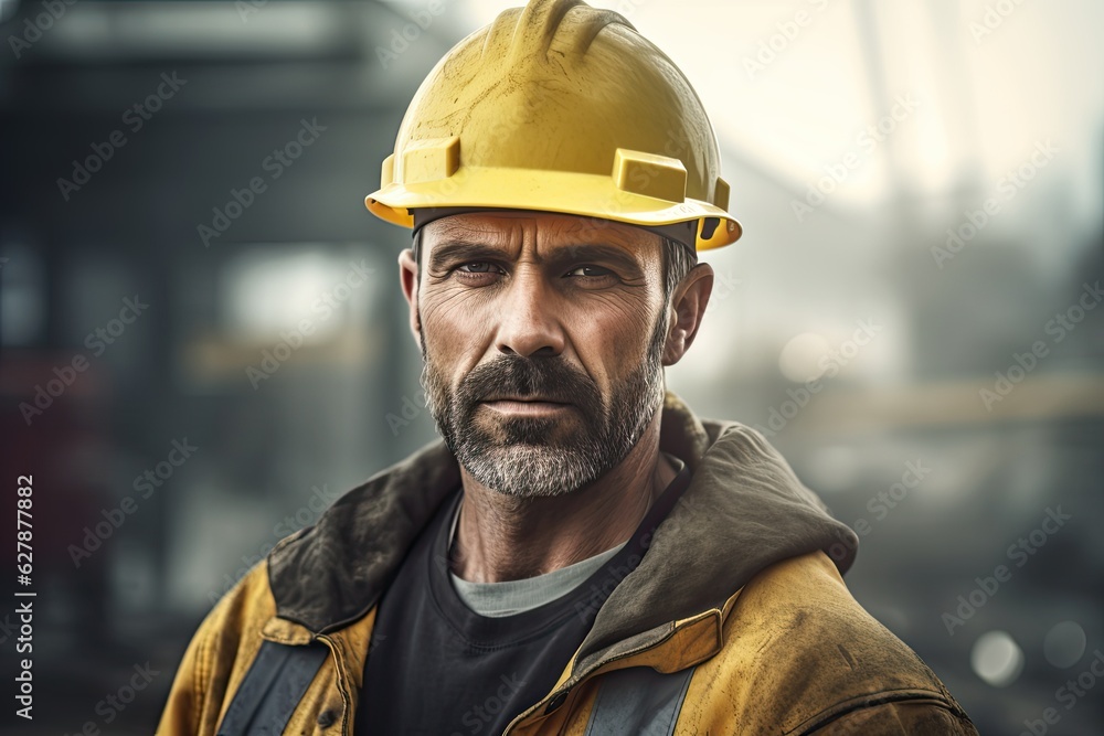 Successful Operative Building the Future -Confident Builder Craftsman ...