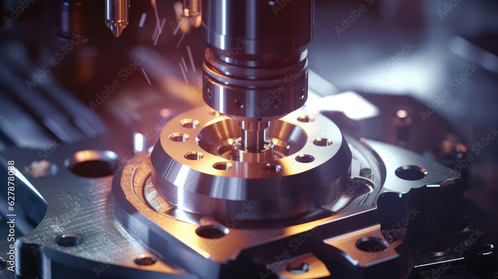 CNC milling machine Process, The CNC lathe produces steel parts for the ...