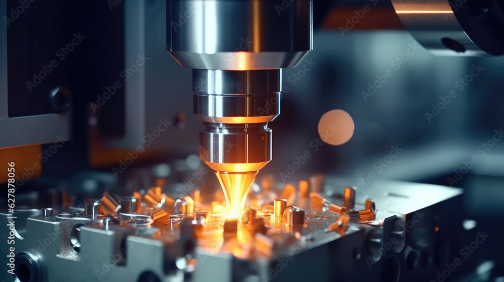 CNC milling machine Process, The CNC lathe produces steel parts for the ...