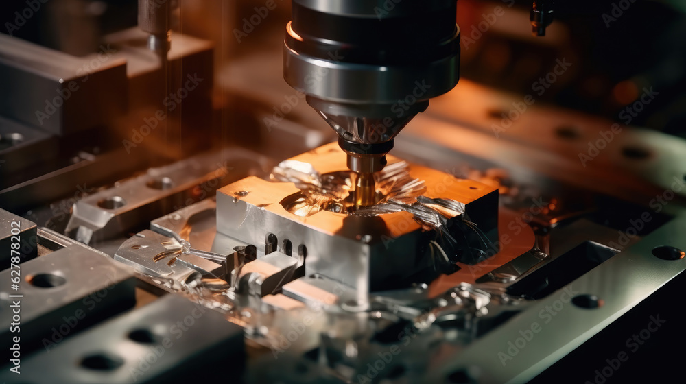 CNC milling machine Process, The CNC lathe produces steel parts for the ...