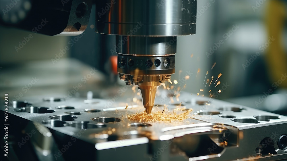 CNC milling machine Process, The CNC lathe produces steel parts for the ...