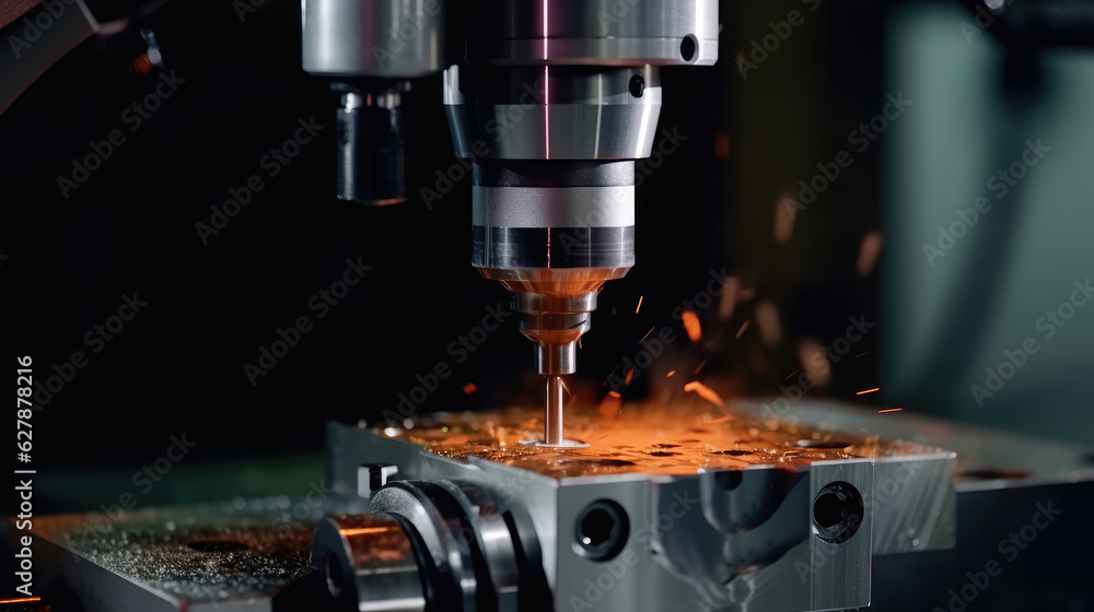CNC milling machine Process, The CNC lathe produces steel parts for the ...