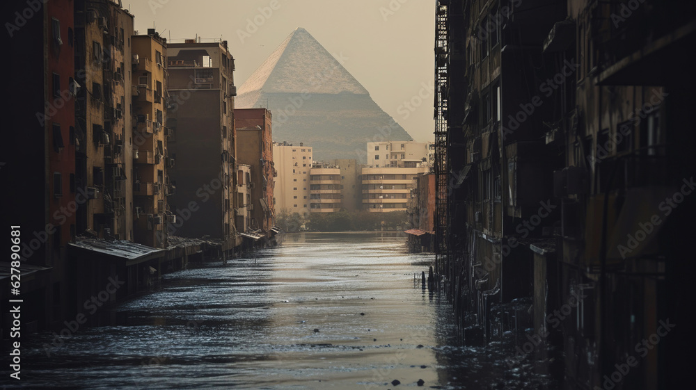 Cairo is flooded due to global warming and rising sea levels. Against ...