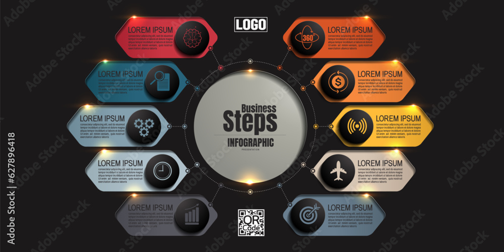 Infographic Chart Templates, Minimalistic Designs for Presentations and ...