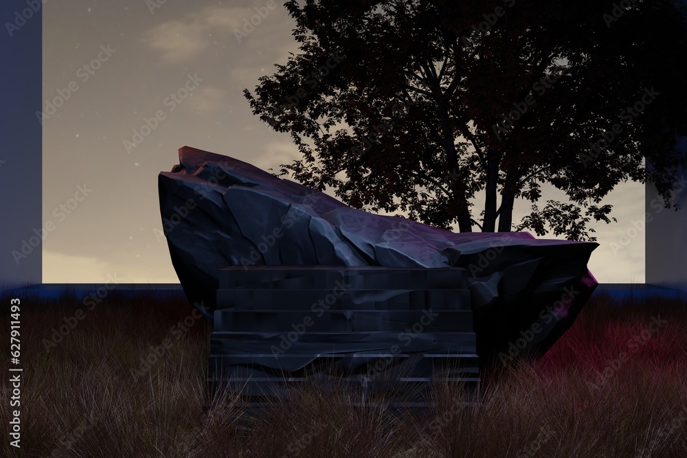 Empty background scene. Texture dark concentrate floor with mist or fog ...