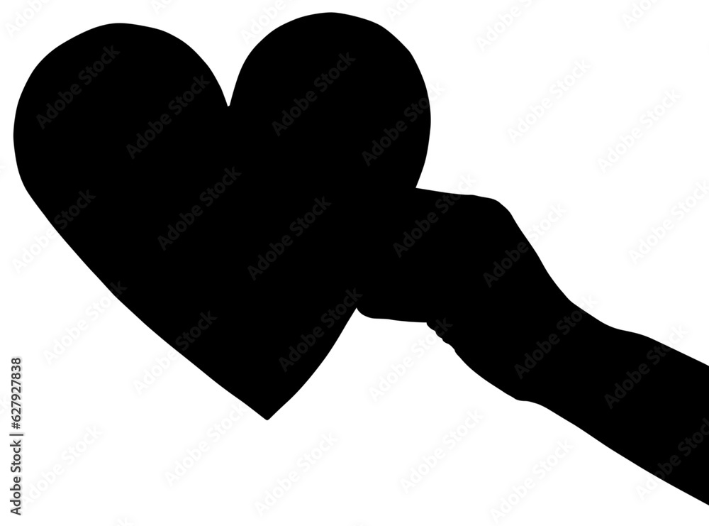 Digital png illustration of heart shadow on transparent background ...