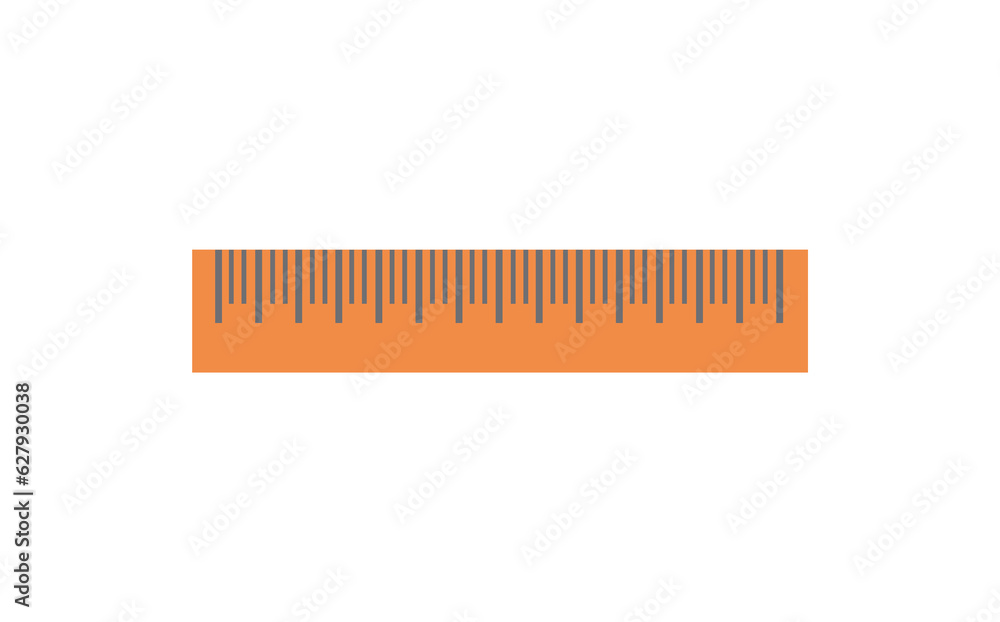 Digital png illustration of orange ruler on transparent background ...