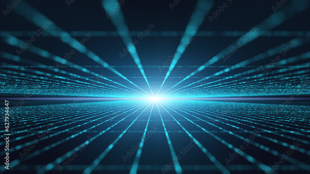 Immersive cyber space with captivating motion abstract matrix particles ...