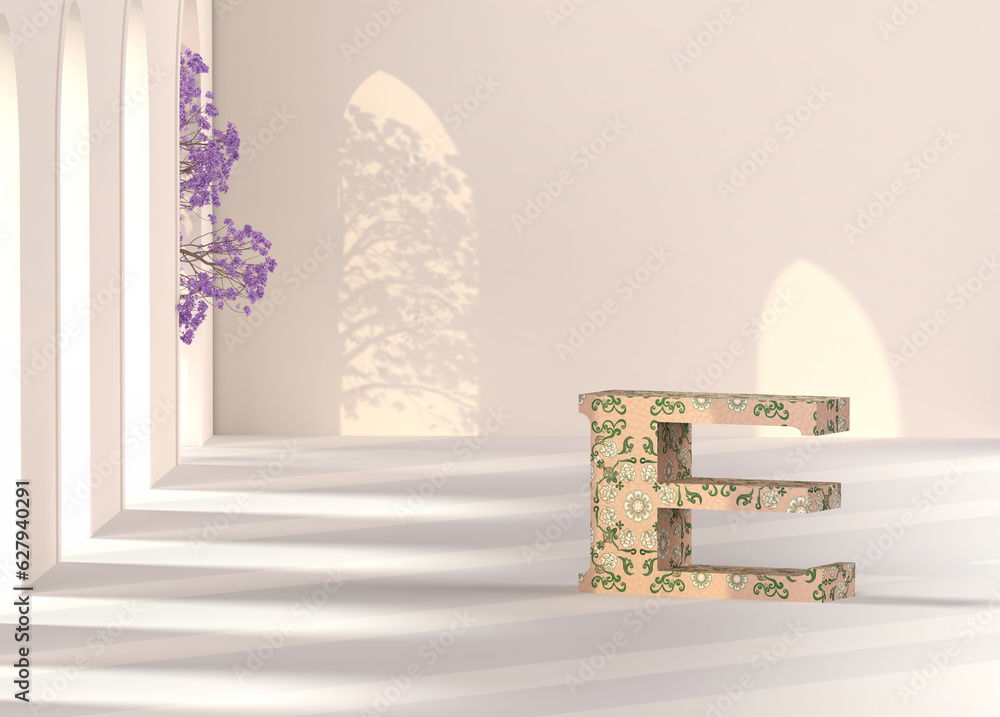 Set of Korean alphabet 'Hangul' with different textures. Decorative ...