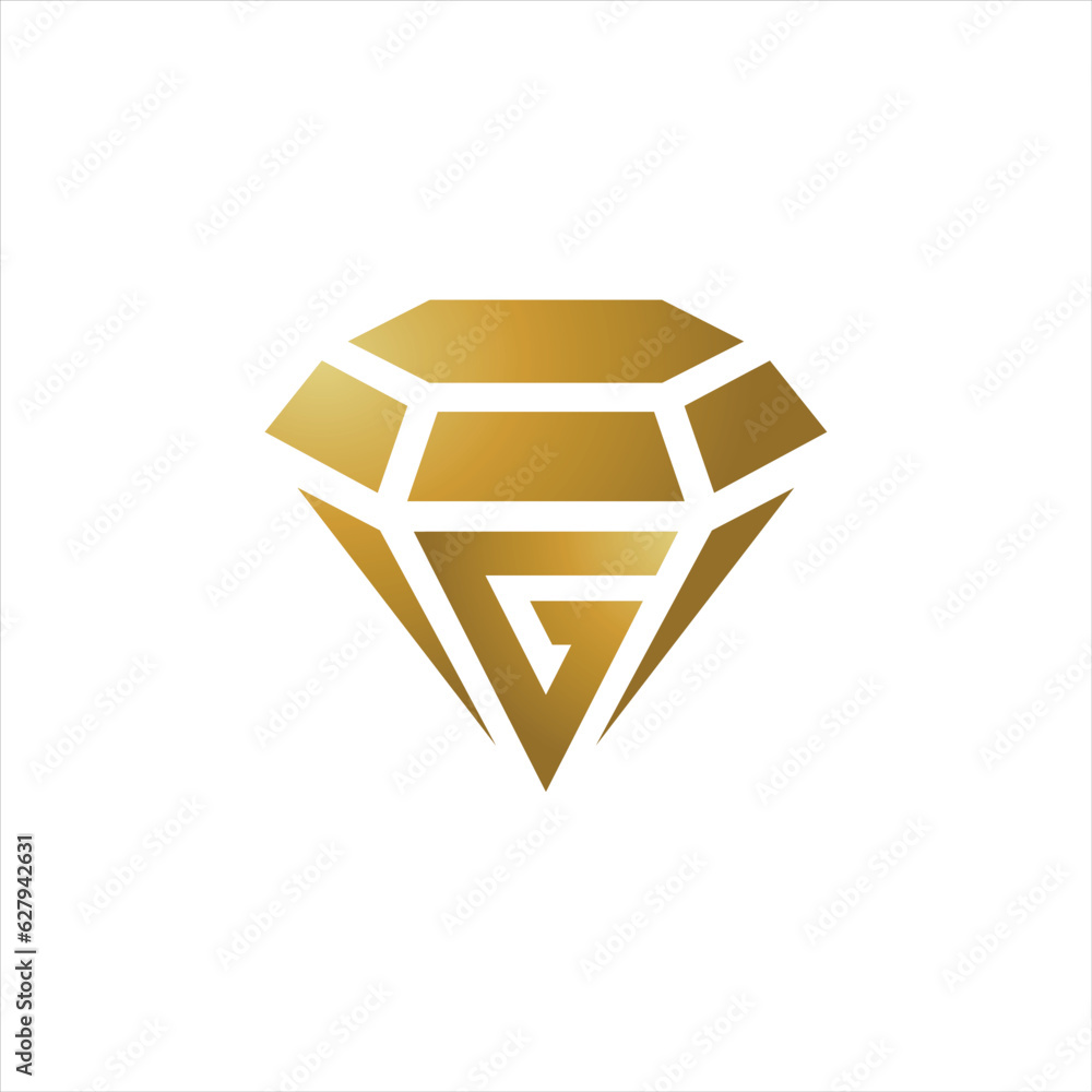 G diamond logo design for company branding symbol Stock Vector | Adobe ...
