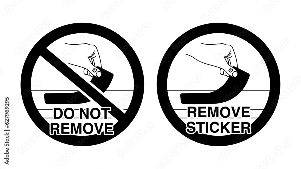 Remove and do not remove a Label from the product icon. Open and do not ...