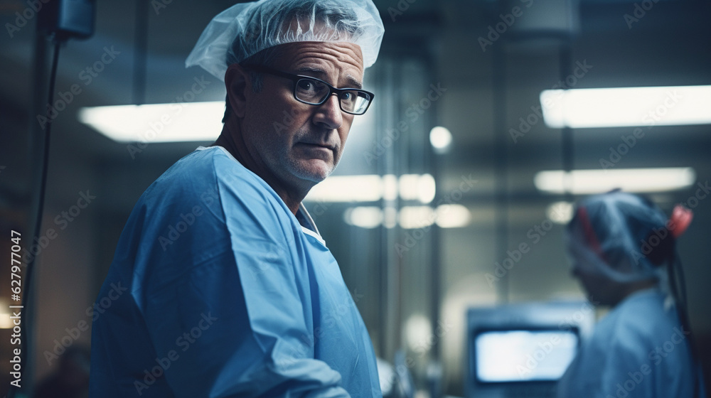 Anatomy of Care: Surgeon Leading a Pivotal Procedure in the Operating ...