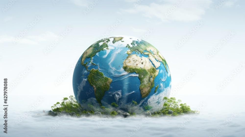 Earth on White Background, Save the World, Earth day, Environment Day ...