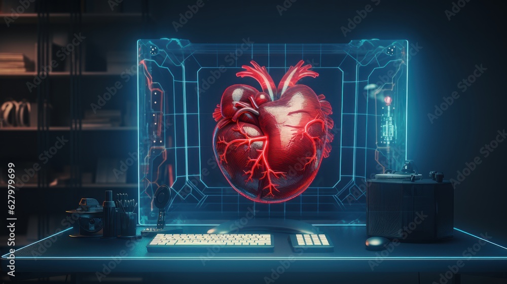 Heart Surgery Concept, Analyse Patient Heart Using Augmented Reality ...