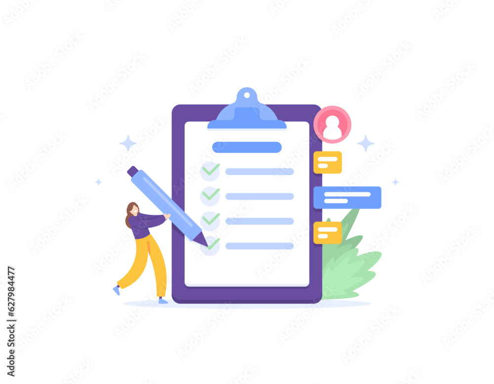 Questionnaire or checklist. A respondent who fills out a survey. Put a ...