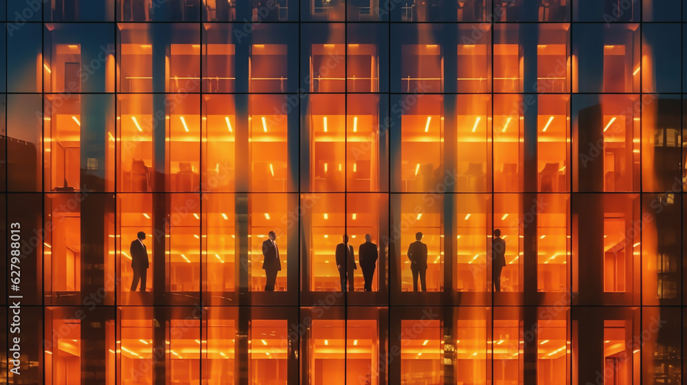 Beautiful skyscraper building with window to office background - office ...