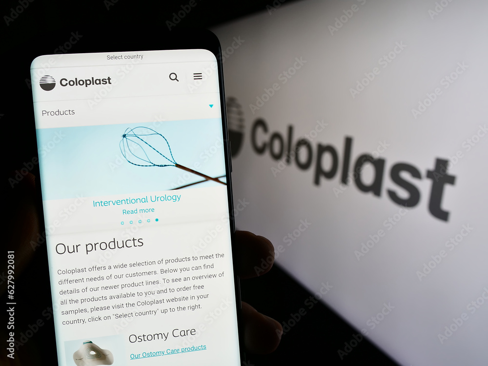 Stuttgart, Germany - 07-24-2023: Person holding cellphone with webpage ...