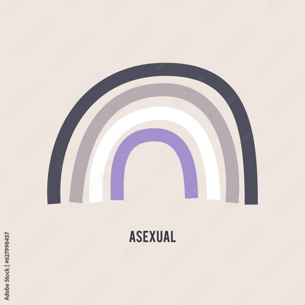 LGBTQ Pride Rainbow Flag. LGBT Community Design - Asexual. Stock Vector ...