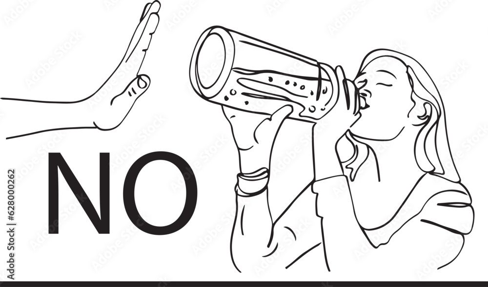 Women's Health Campaign: Sketch Drawing to Stop Alcohol Abuse, Stop ...