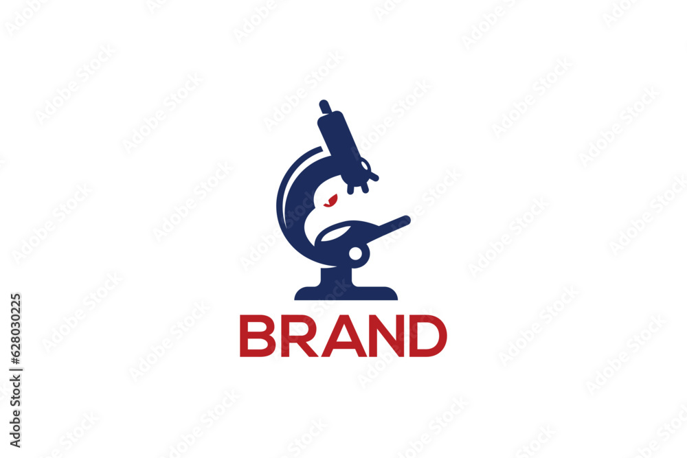 Vetor de Logo Design of an Eagle or Hawk inside the negative space of a ...