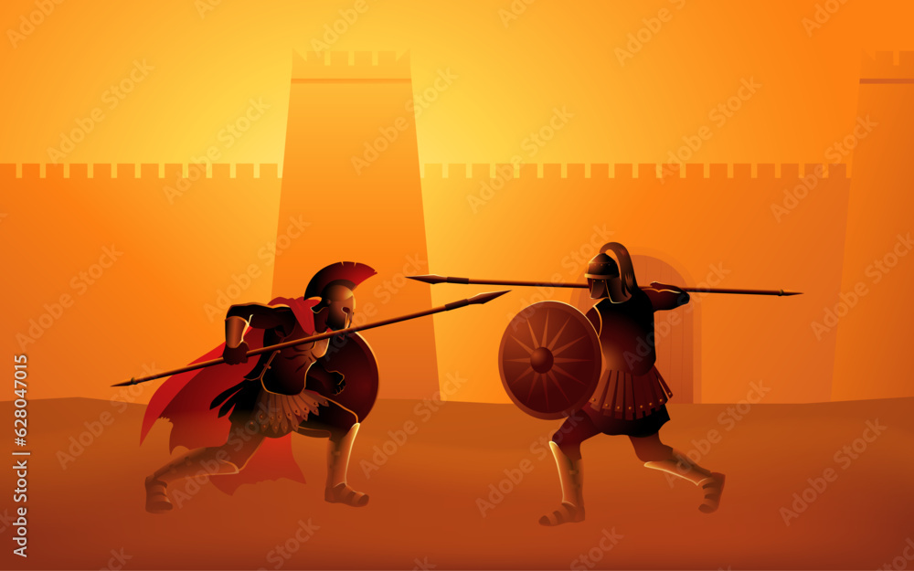Epic battle of Achilles vs Hector, witness the legendary duel in front ...