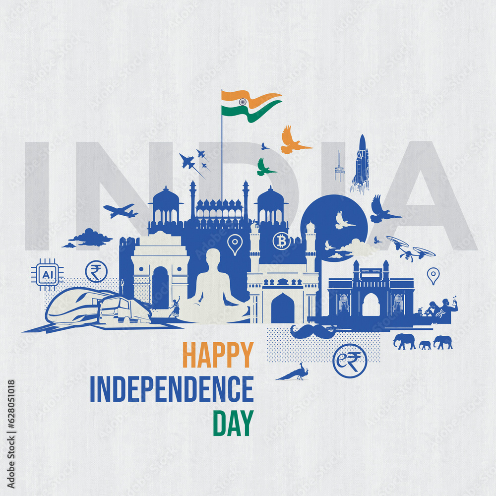 Independence day poster, banner, social media post, background ...