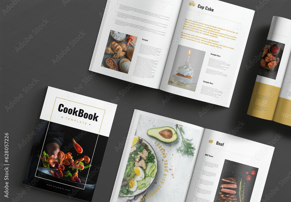 Cookbook Stock Template | Adobe Stock