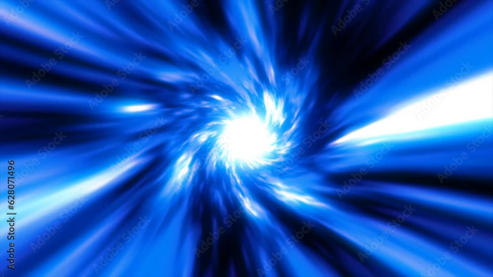 Flying at superluminal speed through hyperspace. The tunnel is like a ...