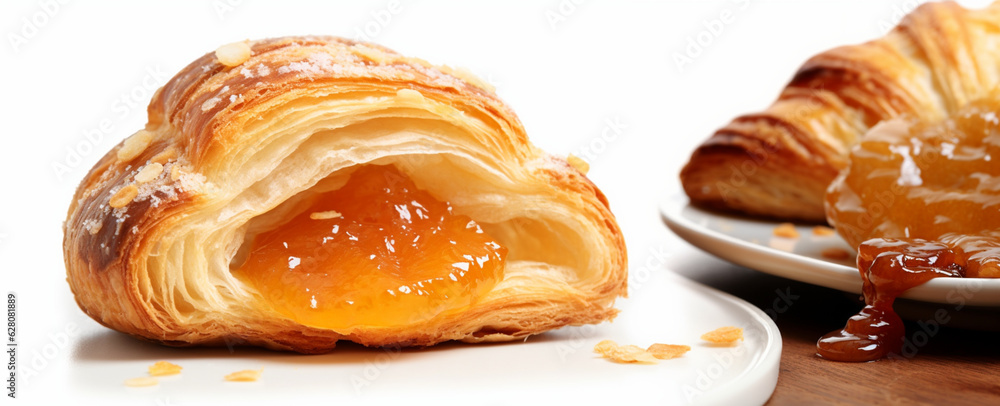 Delicious Breakfast - Croissant with Jam and Realistic Details ...