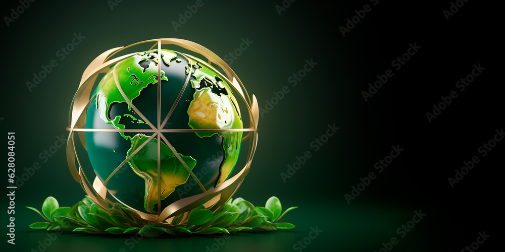 Earth symbol 3D symbolizing our planet and the need to protect it. AI ...