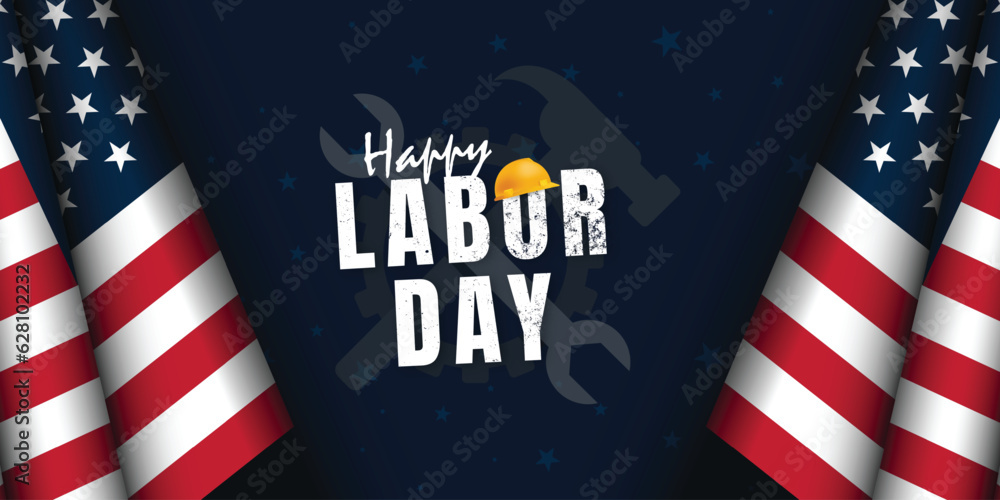 Happy Labor Day banner. Design template. Vector illustration Stock ...