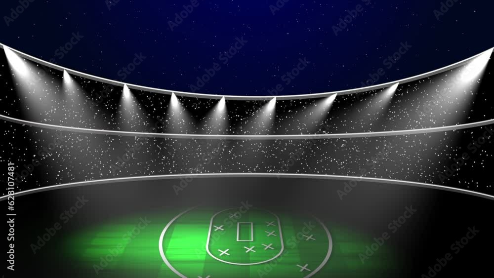 Cricket Tactic Board Animation With Stage Light On The Cricket Green ...