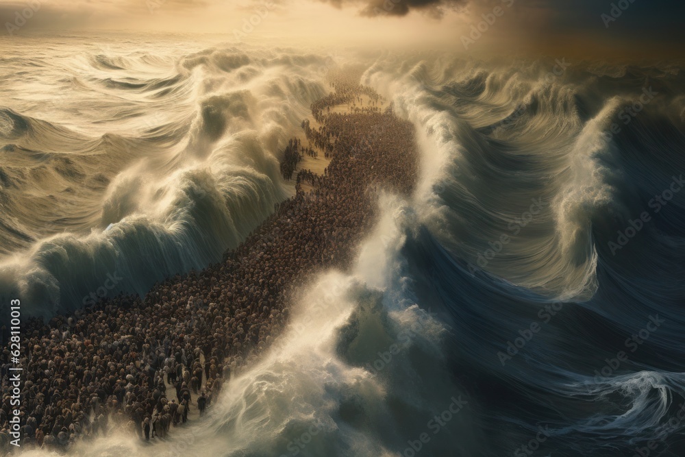 "Moses Leads His People: The Exodus unfolds as he guides the Israelites ...