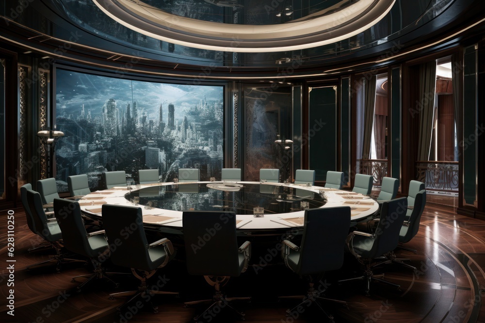 Step into a elegant meeting room, where ideas take flight. With its ...