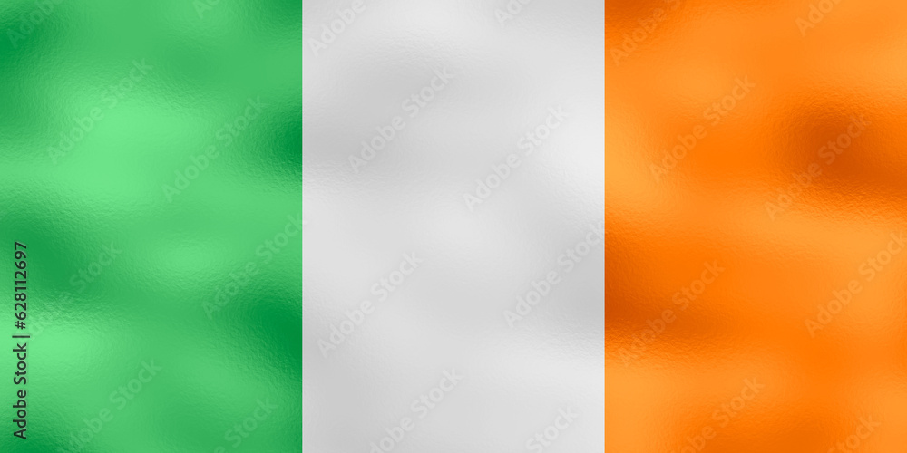 Flag of Ireland. 1:2 Proportions. Original to scale. Irish special flag ...