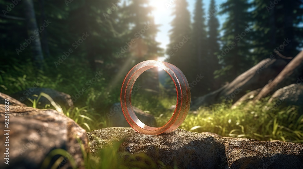 Authentic anamorphic lens flare with ring ghost effect generate ai ...
